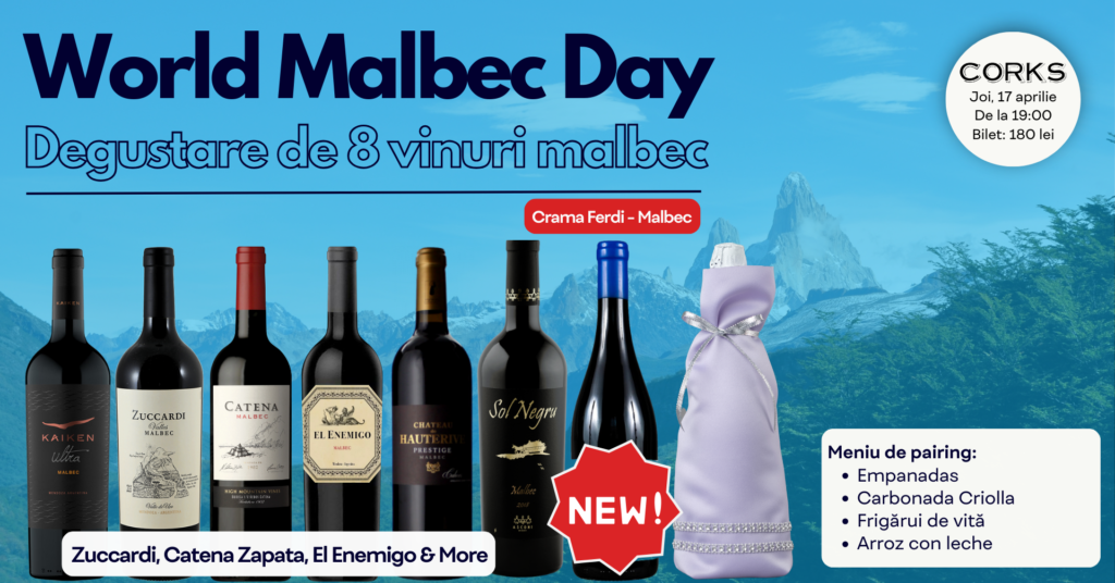 World Malbec Day - Degustare de 8 vinuri & preparate argentiniene - Corks