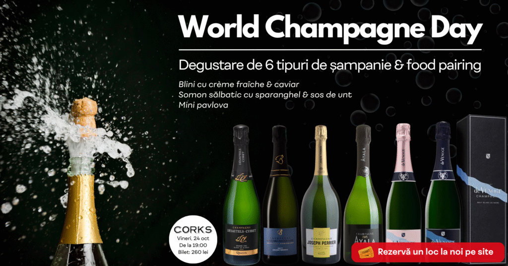World Champagne Day | Degustare de 6 tipuri de șampanie & food pairing ...
