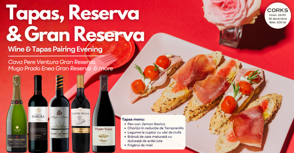 Tapas, Reserva & Gran Reserva | Wine & Food Pairing Evening - Corks